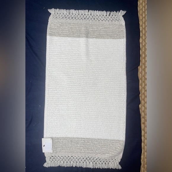 Piscatextil | Bath | Piscatextile Flint Bath Rug White Grey Color 2x ...